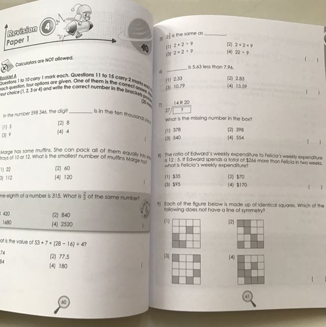 Mathematics Revision Books Primary 5 Challenging Problems Shinglee Pass With Distinction Problem ...