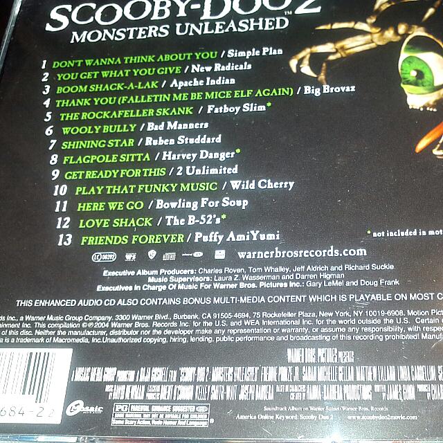 Scooby Doo 2 Soundtrack CD, Hobbies & Toys, Music & Media, CDs & DVDs ...