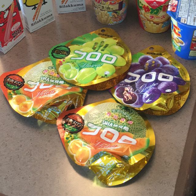 UHA Mikakuto Gummi: CORORO (Grape Gummy, Muscat Gummy, Melon), Bulletin ...