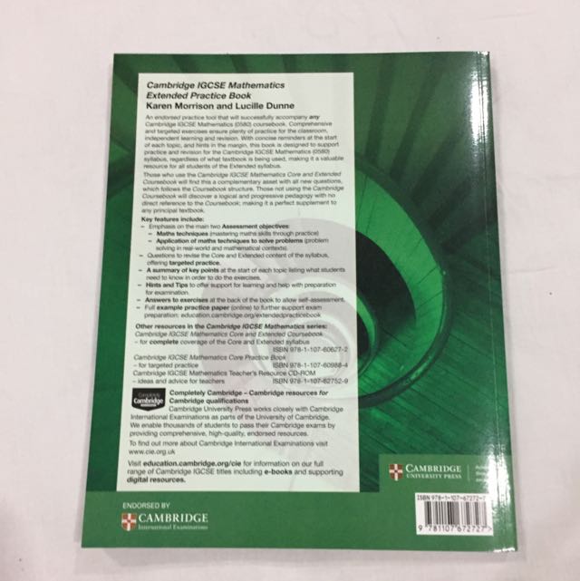 Cambridge IGCSE Mathematics Extended Practice Book, Hobbies & Toys ...
