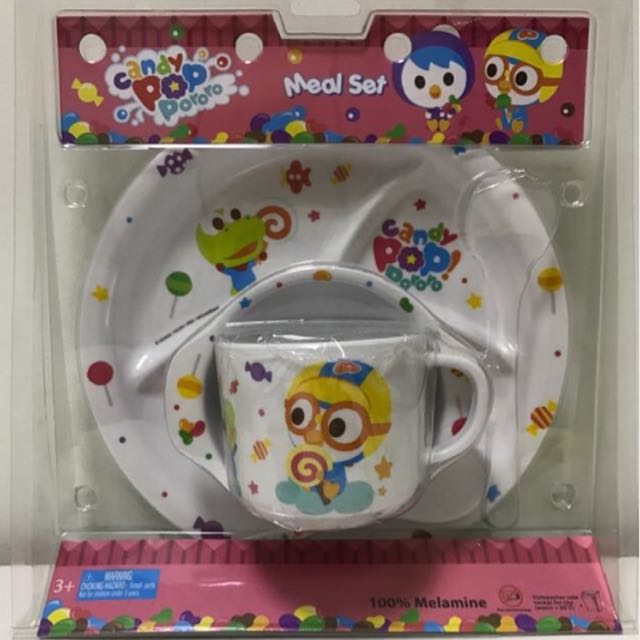 Pororo Meal Set Plate & Cup, Babies & Kids, Nursing & Feeding, Weaning ...