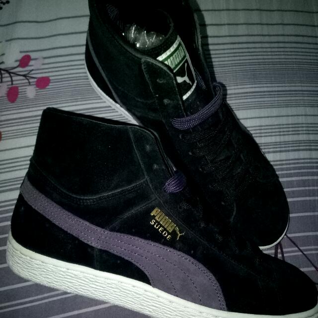 Authentic Puma Suede (Black & Purple), Men's Fashion, Footwear ...