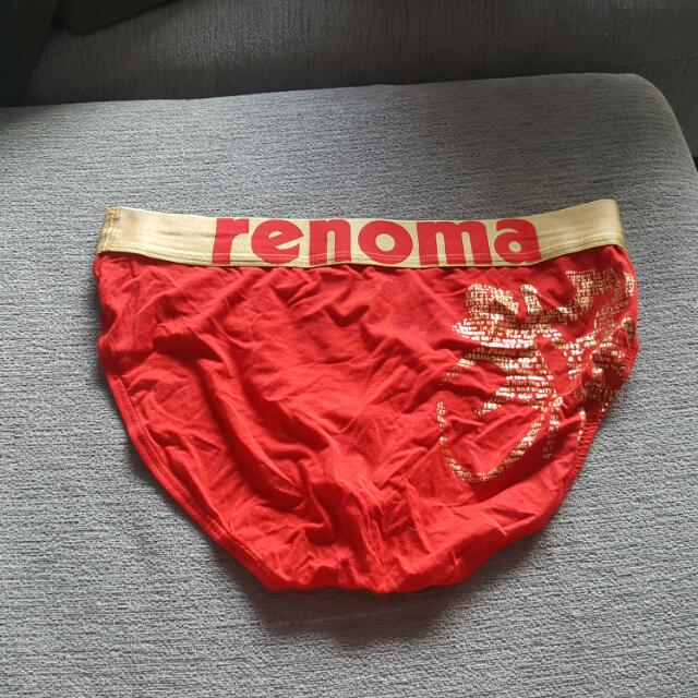 Renoma RED UNDERWEAR with Striking Gold Belt, Men's Fashion, Bottoms, New Underwear on Carousell
