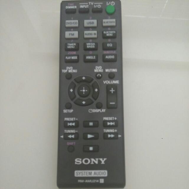 Sony System Audio Remote Control RM-AMU214, TV & Home Appliances, TV ...