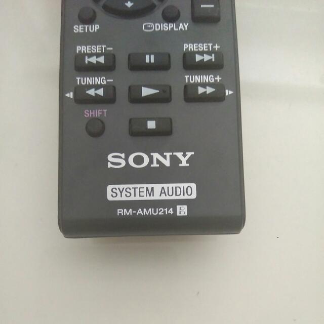Sony System Audio Remote Control RM-AMU214, TV & Home Appliances, TV ...