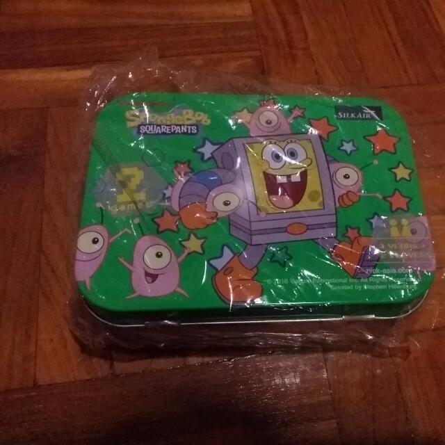 Spongebob Travel Game Set In Metal Box Carrier, Hobbies & Toys, Toys ...