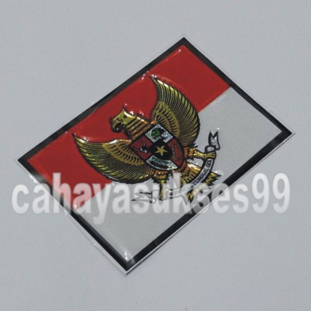 Sticker Timbul Bendera Merah Putih Garuda Indonesia Segi 4 Stiker ...