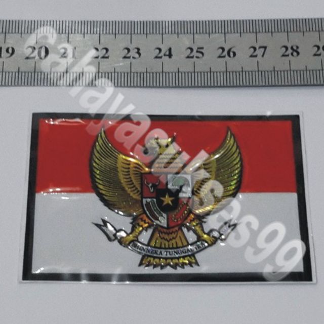 Sticker Timbul Bendera Merah Putih Garuda Indonesia Segi 4 Stiker ...
