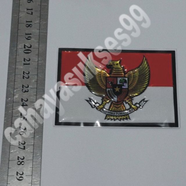 Sticker Timbul Bendera Merah Putih Garuda Indonesia Segi 4 Stiker ...