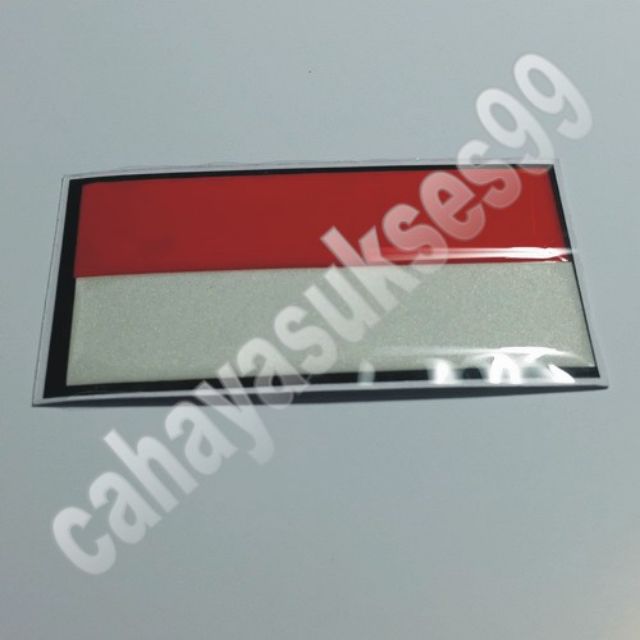 Sticker Timbul Lambang Bendera Merah Putih Kilap Ukuran Kecil Koleksi ...