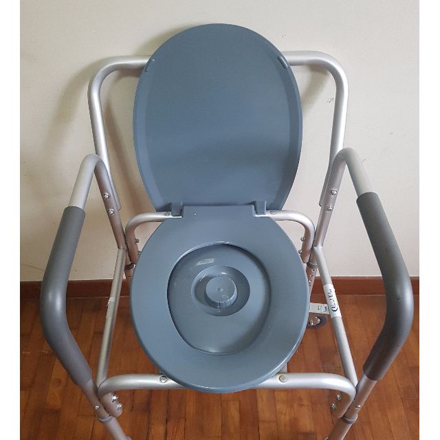 Mobile Aluminium Commode with High Backrest, Furniture, Others on Carousell