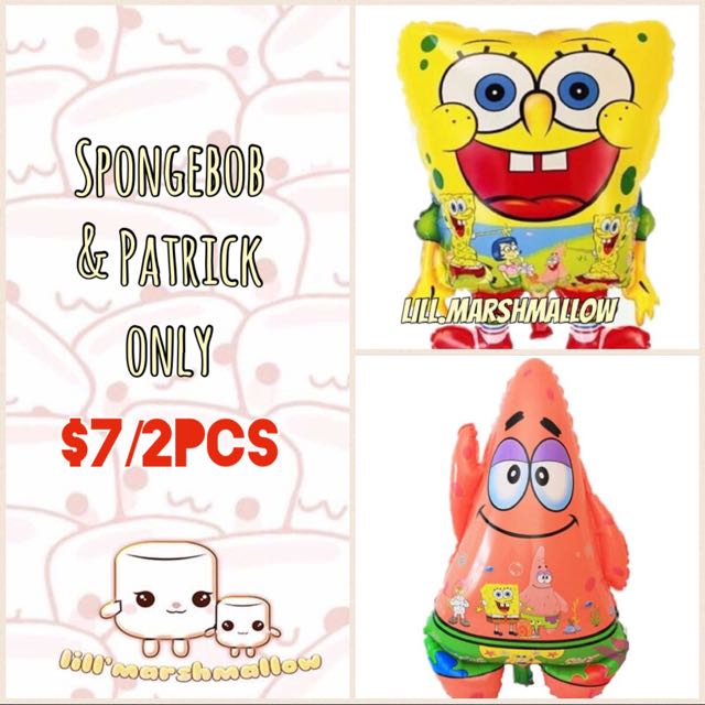 Set Of Spongebob And Patrick Balloon, Hobbies & Toys, Toys & Games on ...
