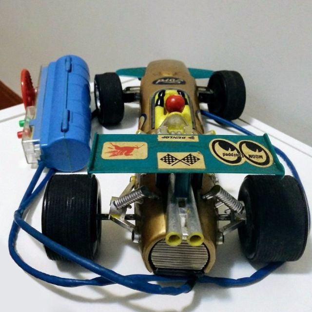 VINTAGE 60s BANDAI FORD FORMULA 1 RACER BATTERY OPERATED REMOTE RACE ...