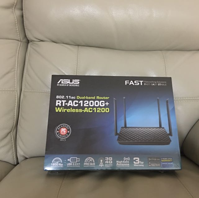Asus 802.11ac Dual Band Router RT AC1200G+, Computers & Tech, Parts ...