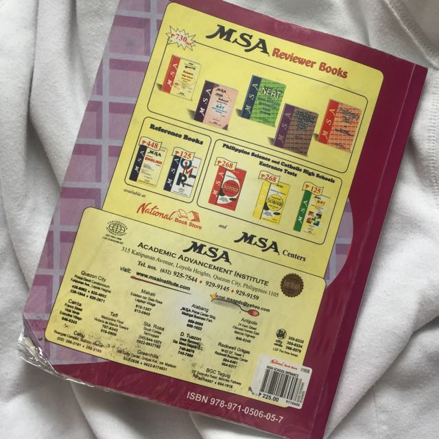 High School Entrance Tests And NAT Reviewer for Grade 6 (MSA) Book 1 ...