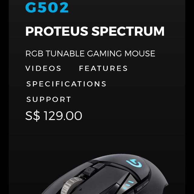 G502 PROTEUS SPECTRUM, Computers & Tech, Parts & Accessories, Computer ...