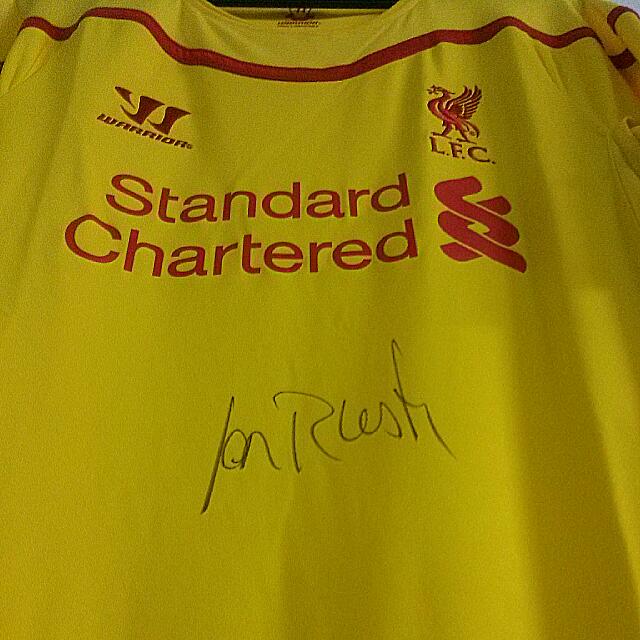 Liverpool Away Jersey (2014 -2015) (Authentic) With IAN RUSH signature ...