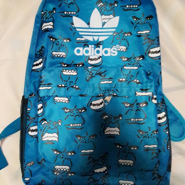 Adidas Sky Blue Monster Backpack, Men's Fashion, Bags, Backpacks on ...