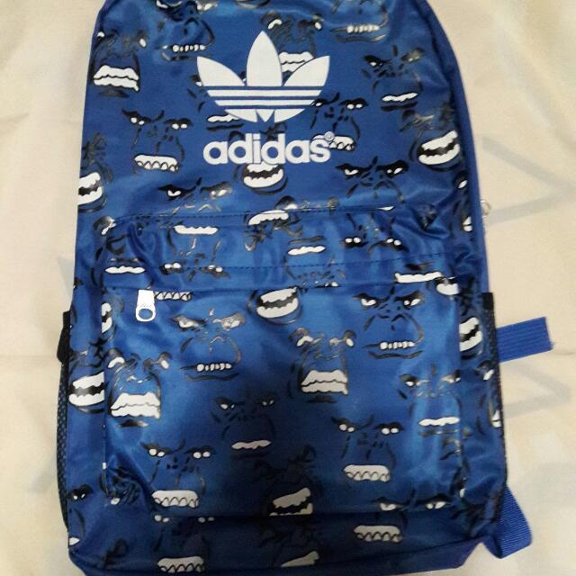 Adidas Blue Monster Backpack, Men's Fashion, Bags, Backpacks on Carousell