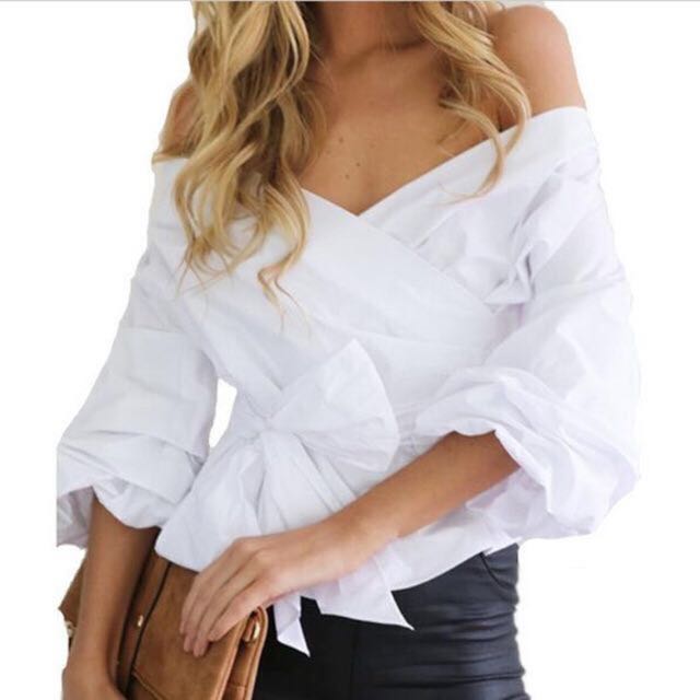 Crossover Wrap Top, Women's Fashion, Tops, Sleeveless on Carousell
