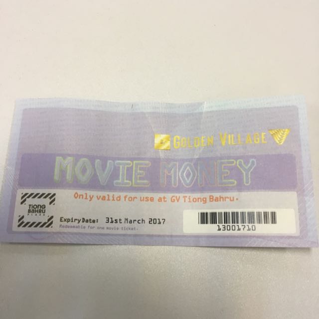 Golden Village Movie Ticket, Tickets & Vouchers, Vouchers on Carousell