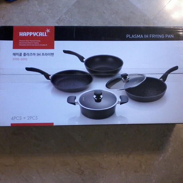 BNIB HAPPYCALL Plasma IH Frying Pan Set, TV & Home Appliances, Kitchen ...
