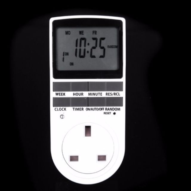 Digital Electronic Sg Plug In Programmable 12 24 Hour Timer Switch Ac Power Socket Uk Tv And Home