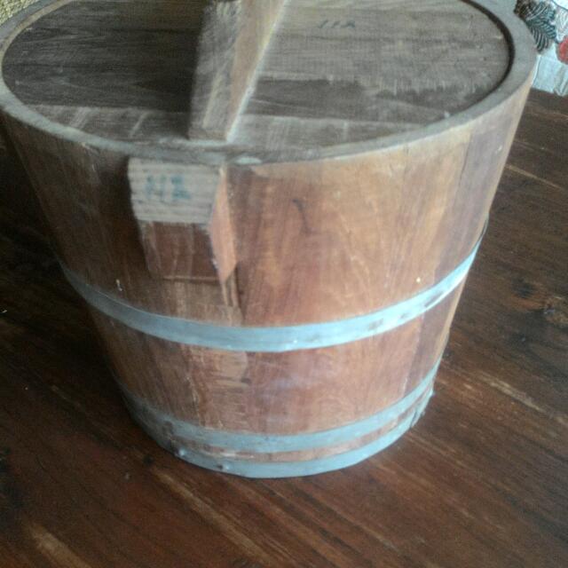 Traditional Antique Wooden Rice Bin Barrel, TV & Home Appliances ...