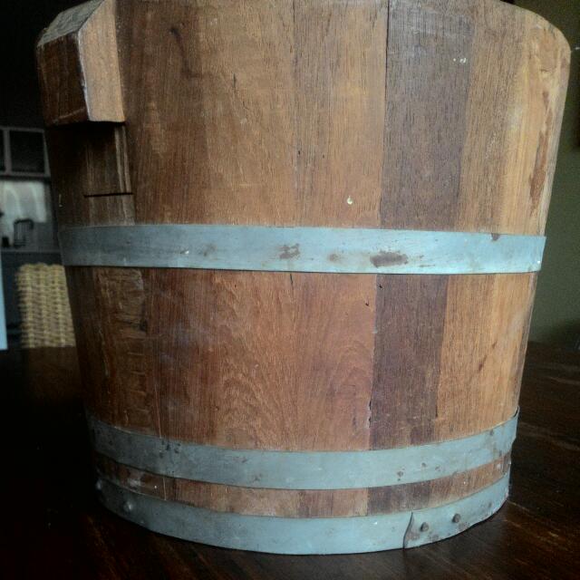 Traditional Antique Wooden Rice Bin Barrel, TV & Home Appliances ...
