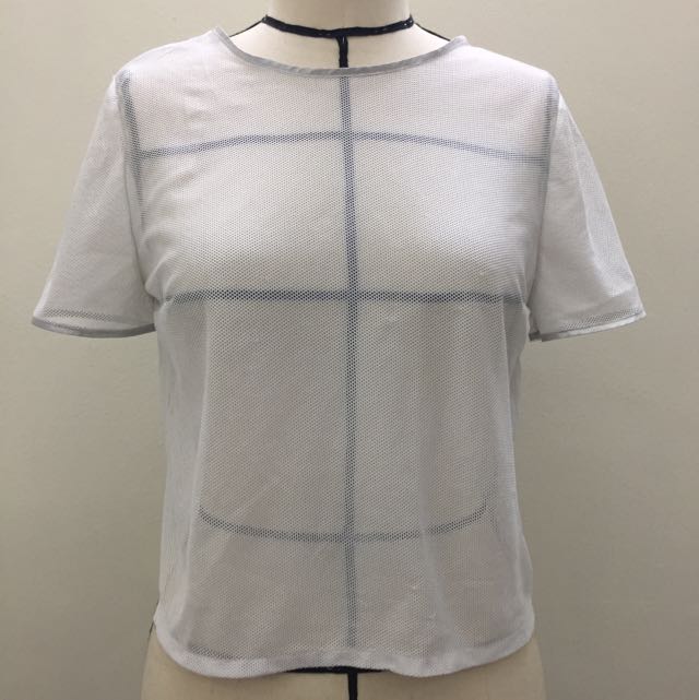 Translucent Top, Women's Fashion, Tops, Blouses on Carousell