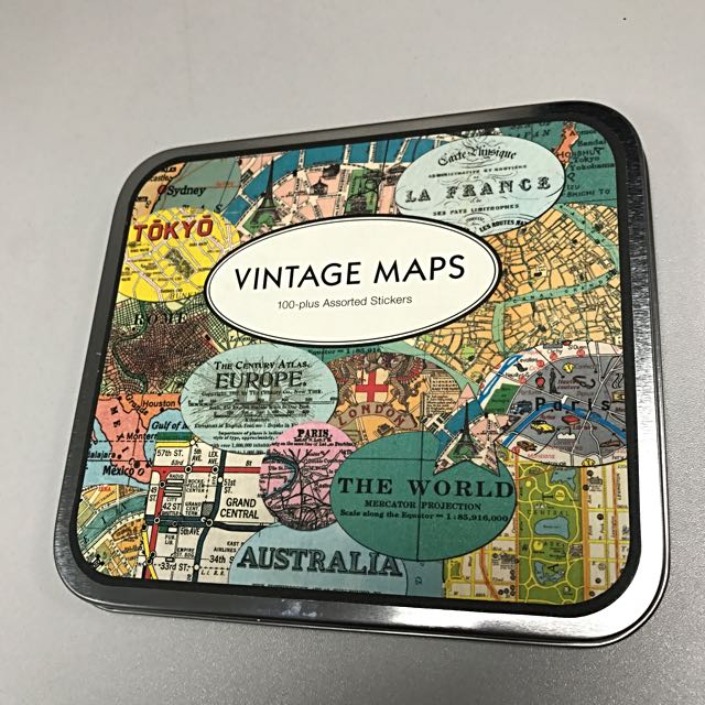 Vintage Maps Stickers, Hobbies & Toys, Stationery & Craft, Craft ...