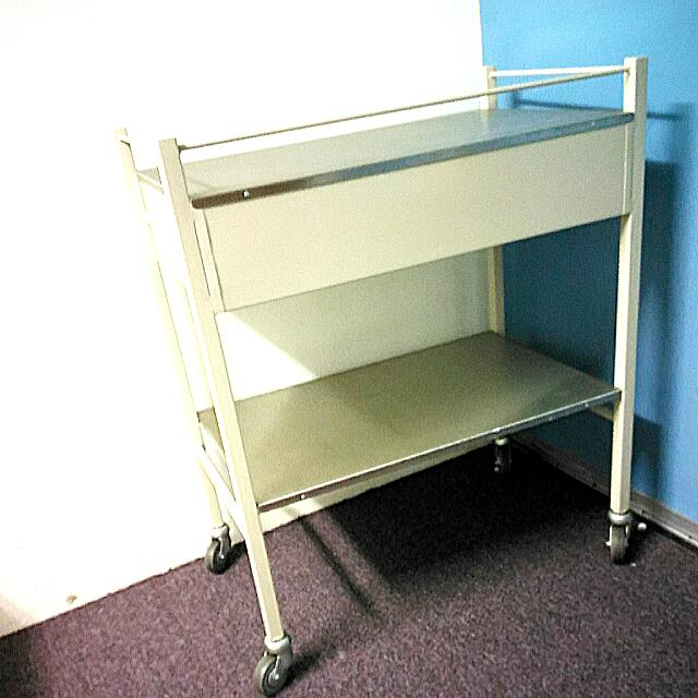 LKL Steel Trolley With 2 Drawers, Furniture & Home Living, Furniture ...