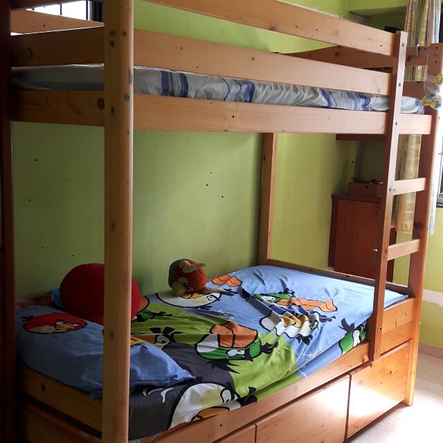 Double Decker Bed Frame, Furniture & Home Living, Furniture, Bed Frames ...