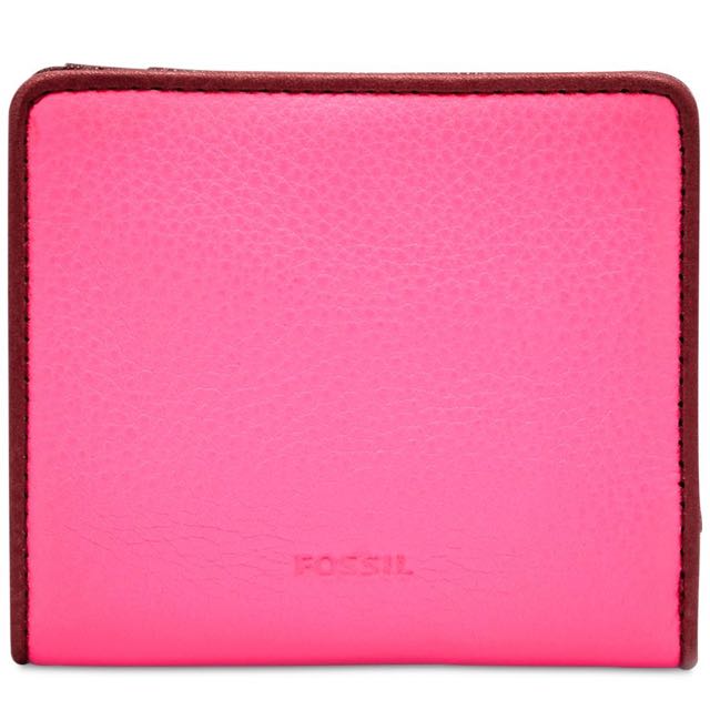 Fossil Emma RFID Neon Pink Mini Wallet, Luxury, Bags & Wallets on Carousell