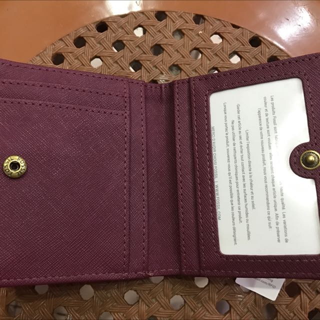 Fossil Emma RFID Neon Pink Mini Wallet, Luxury, Bags & Wallets on Carousell