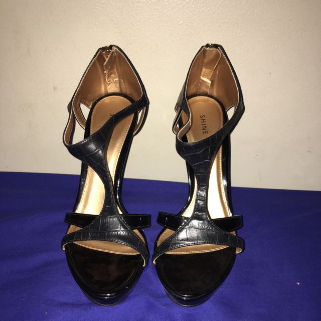 SHINE 4.5 Inch Black Heels, Women's Fashion, Footwear, Heels on Carousell