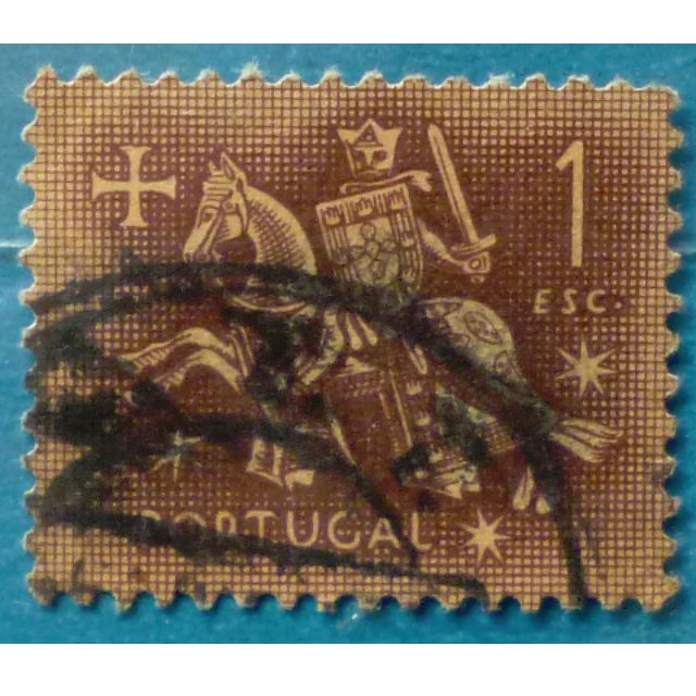 Stamp Portugal 1953 Stamps Knight on horseback (from the seal of King ...