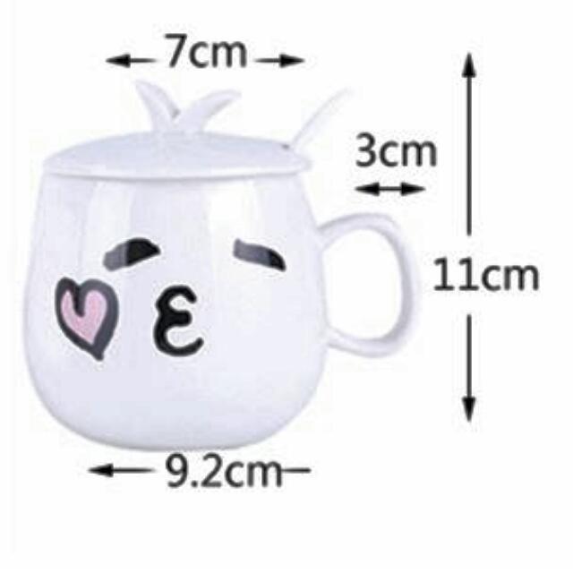 Kissing Face Mug With Lid and Spoon, Furniture & Home Living ...