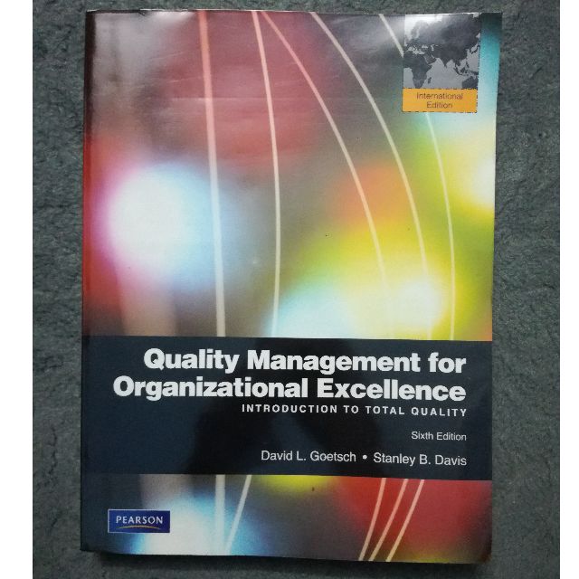 Pearson Quality Management for Organizational Excellence ; Introduction ...