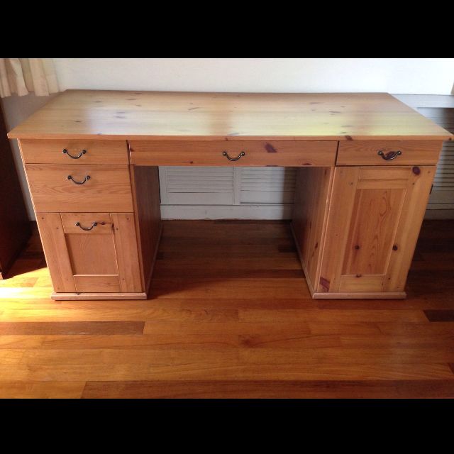 Pinewood Desk, Furniture & Home Living, Furniture, Tables & Sets on ...