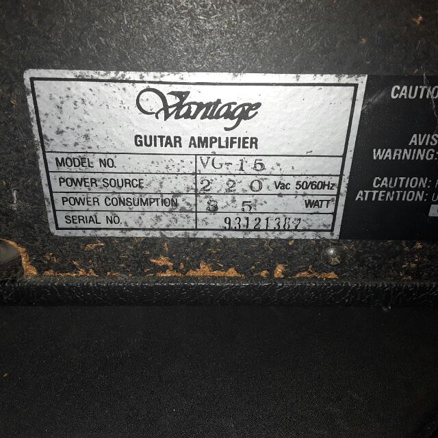 Vantage Vg-15 Guitar Amplifier, Hobbies & Toys, Music & Media, Musical ...