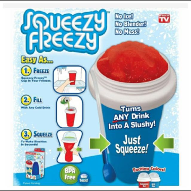 Squeezy Freezy Instant Slushy Maker, TV & Home Appliances, Kitchen ...
