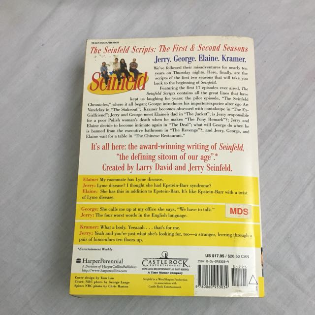 The Seinfeld Scripts - The First & Second Seasons, Hobbies & Toys ...