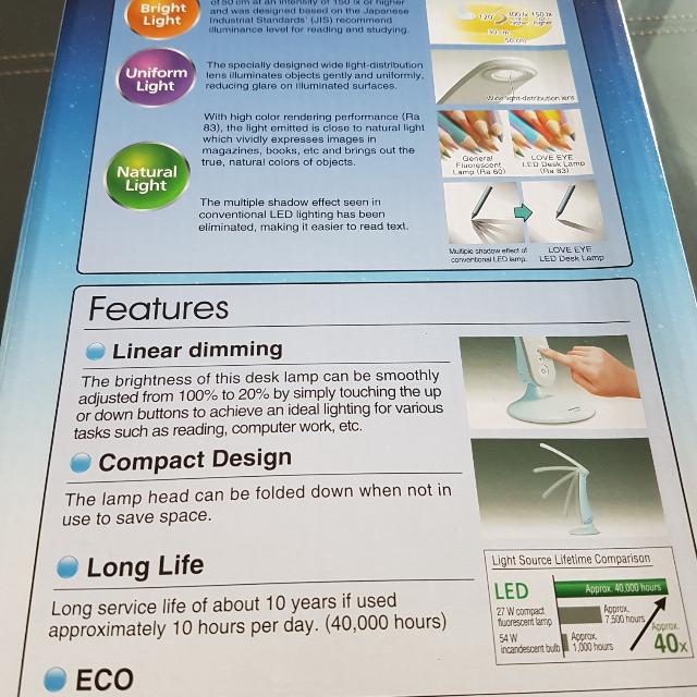 Panasonic Led Desk Lamp, Furniture & Home Living, Lighting & Fans ...