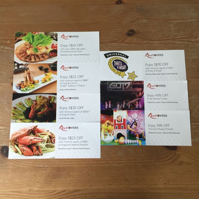 7 RWS Invites dining + entertainment vouchers, Tickets & Vouchers ...