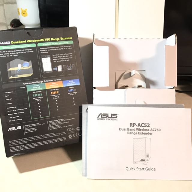 全新 ASUS RP-AC52 WiFi Extender 擴展器, 電腦＆科技, 電腦周邊及配件, Wifi及上網相關產品 - Carousell