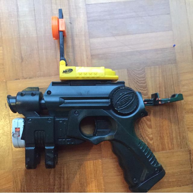 Nerf N-Strike Nite Finder EX-3 Dart Gun Pistol Blaster with green camo ...