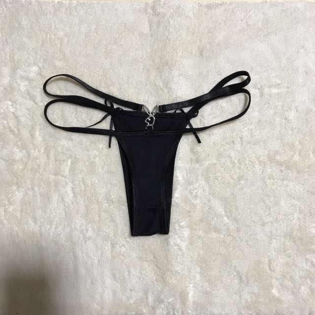 Sexy Black Playboy G String, Women's Fashion, New Undergarments ...