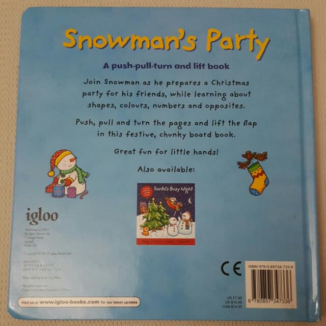 Snowman's Party - A Push-Pull-Turn & Lift Book (Hardcover), Hobbies ...