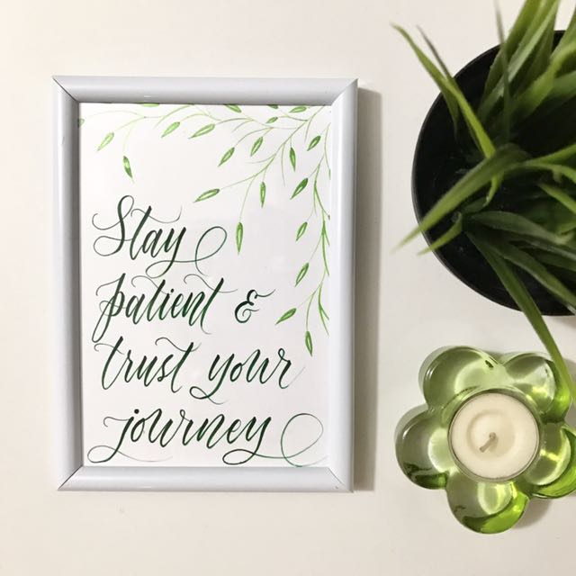 Stay Patient | Personalised / Customised Frame | Calligraphy, Hobbies ...